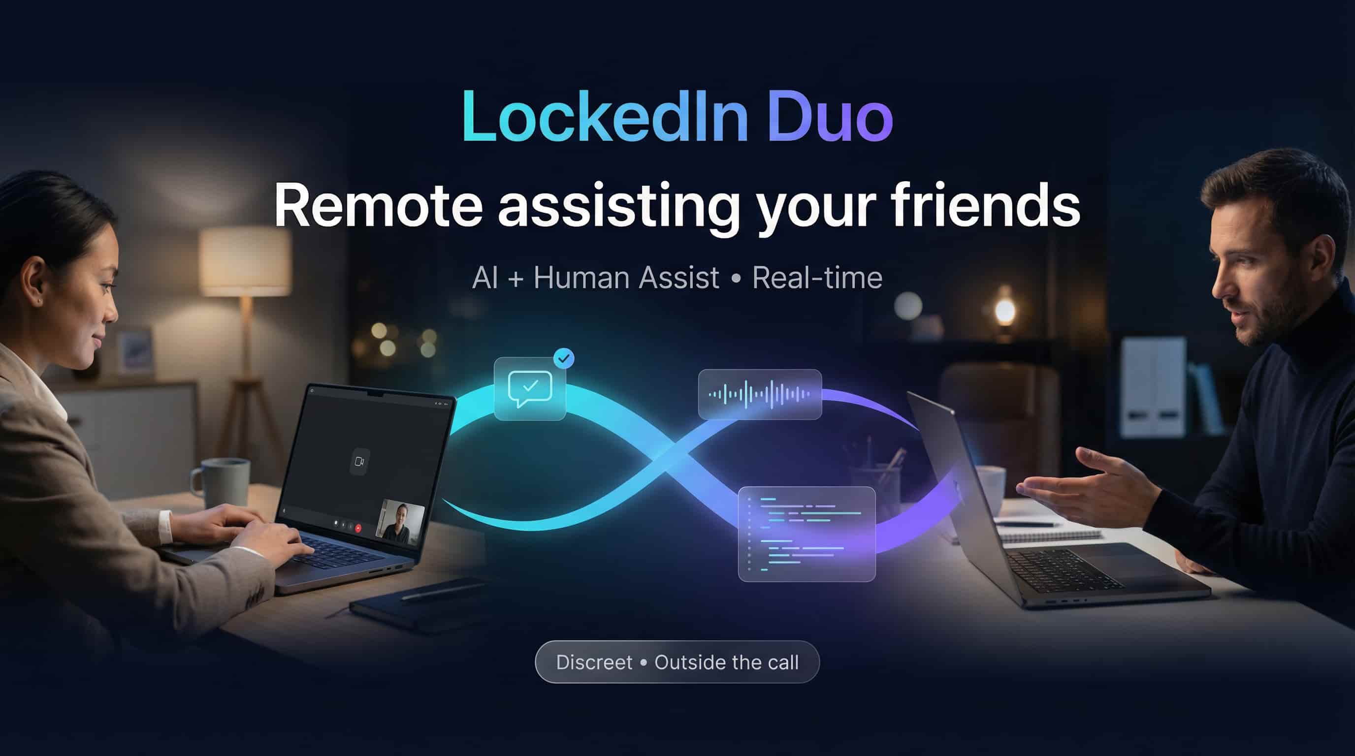 LockedIn Duo: Real-Time Remote Human Assist + AI for Coding Interviews